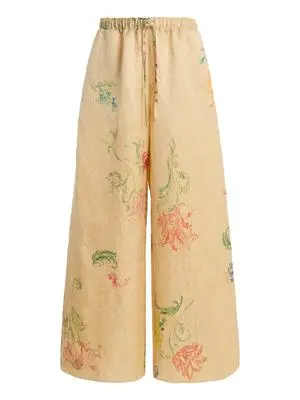 Rosie Assoulin Floral Jacquard Wide-leg Pants - Multi