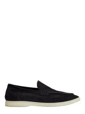REISS Kason Suede Loafer - Navy