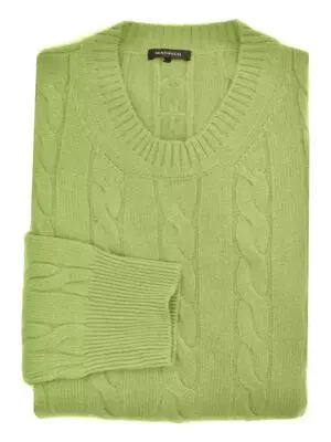 Manrico Cashmere Cable Knit Sweater - Green