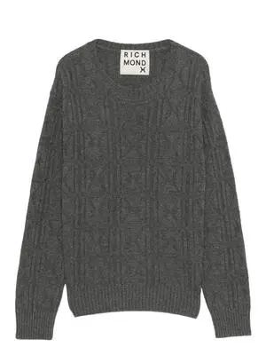 John Richmond Long Sleeve Sweater - Grey