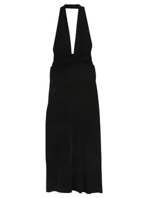 AYA MUSE Zirra V-neck Midi Dress - Black