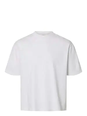 SELECTED Short-sleeve Crew-neck T-shirt - White