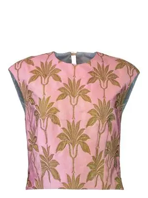 ODEEH Floral Sleeveless Shirt