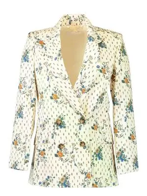 Borgo De Nor Floral Twill Quinn Jacket - Neutrals