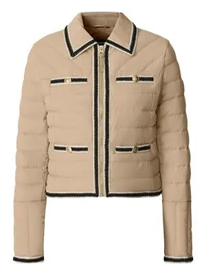 Mackage Crocheted Trim Down Jacket - Light Camel