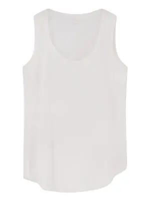 Brunello Cucinelli Stretch Silk Top - White