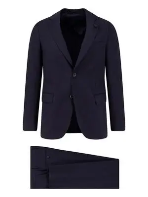 LARDINI Iconic Singlebreasted Pure Virgin Wool Suit - Blue