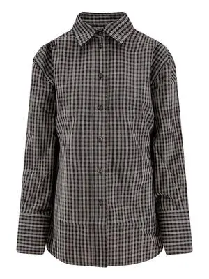 RÓHE Check Pattern Cotton Shirt