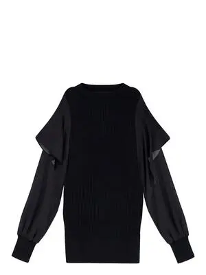 Sacai Cotton Sweater - Black
