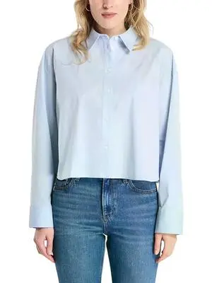Calvin Klein Cropped Shirt - Blue