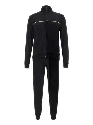 BOSS Bamboo Zip Pajamas - Black