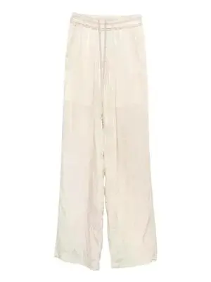 Rick Owens Wide Leg Drawstring Trousers - Neutrals