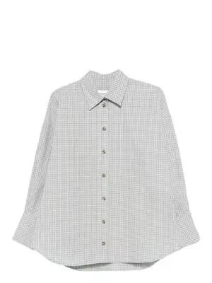 Brandon Maxwell Checkered Boyfriend Shirt - Grey