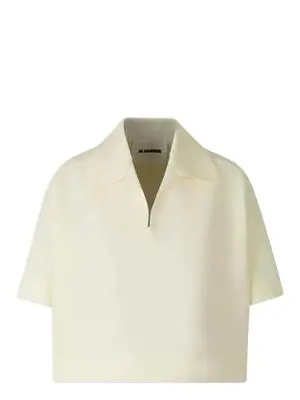 JIL SANDER V-neck T-shirt - Neutrals