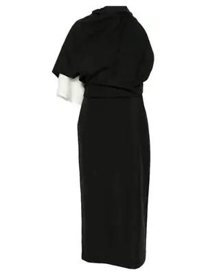 RÓHE Draped One-shoulder Maxi Dress - Black