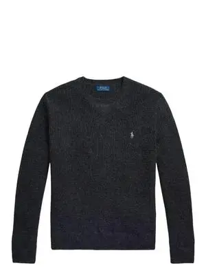 Polo Ralph Lauren Embroidered Crew Neck Sweater - Grey