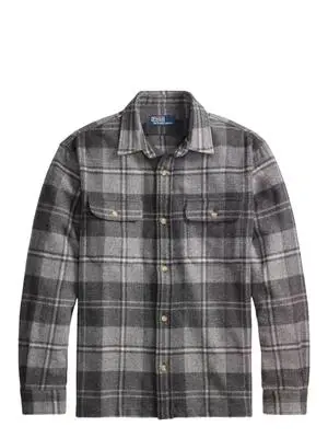 Polo Ralph Lauren Plaid Buttoned Wool Work Shirt - Grey