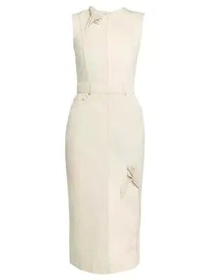 Erdem Crewneck Sleeveless Midi Dress - Neutrals