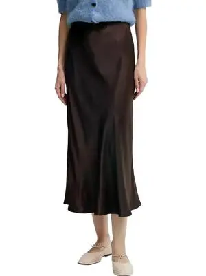 Day Birger Et Mikkelsen Clea Satin Midi Skirt - Brown