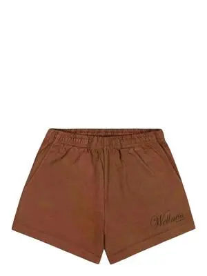 SPORTY & RICH Soho Disco Elasticated Waist Shorts - Brown