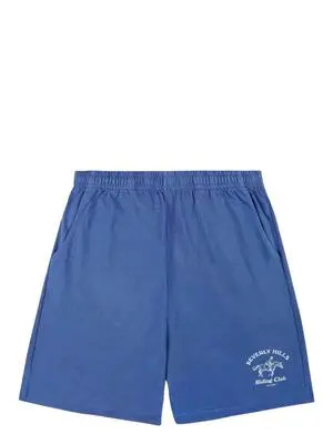 SPORTY & RICH Bh Riding Club Graphic Shorts - Blue