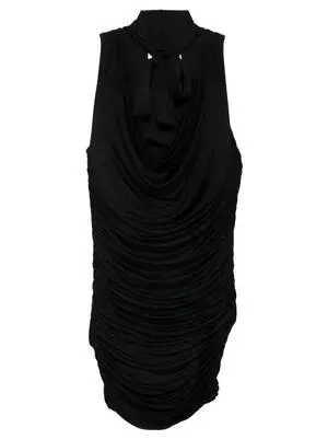 AYA MUSE Brise Tie Draped Dress - Black