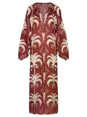 Johanna Ortiz Weaving Waves Midi Dress - Red