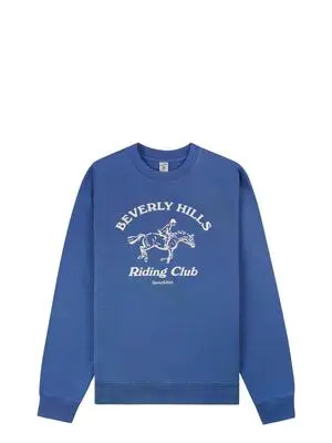 SPORTY & RICH Bh Riding Club Graphic Sweatshirt - Blue