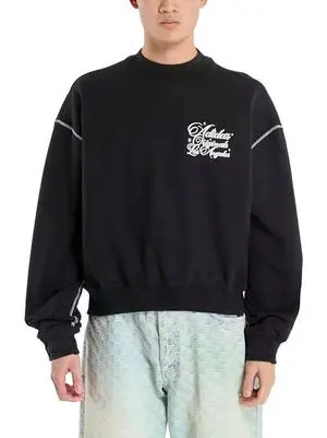 Adidas Crew-neck Sweater With Embroidery - Black