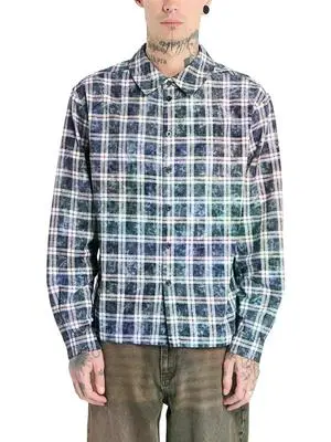 DIME Plaid Flannel Shirt - Blue