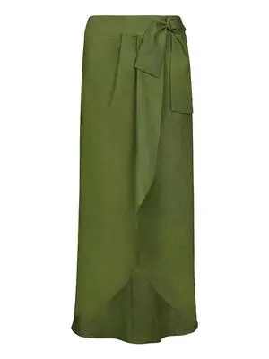 Johanna Ortiz Safari Midi Skirt - Green