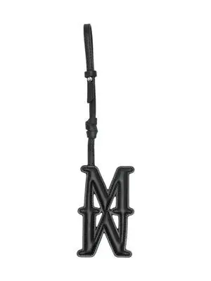 Max Mara Leather Bag Charm - Black