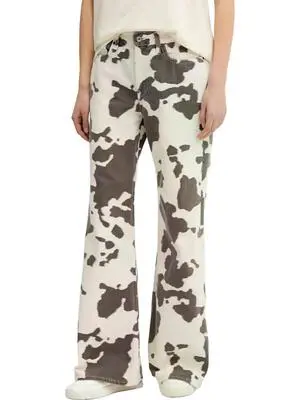 Abercrombie Animal Print Jeans - Neutrals