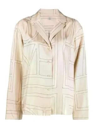 TOTÊME Monogram Silk Blouse