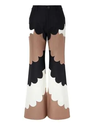 Alix Of Bohemia Patchworked Silk Flared Trousers - Multi