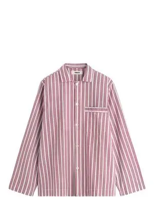 TEKLA Striped Pajama Shirt - Red
