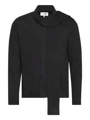MAISON MARGIELA Scarf Long-sleeves Sweater - Black
