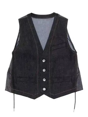 Sacai Button-front Waistcoat - Blue