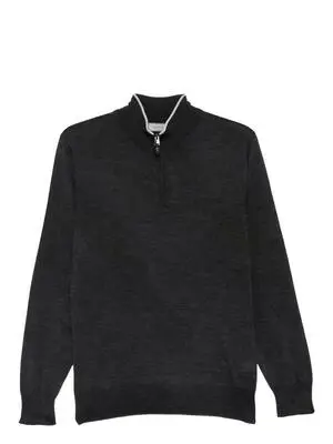 Canali Zip-fastening Sweater - Grey