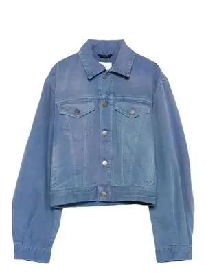 HAIKURE Button Denim Jacket - Blue