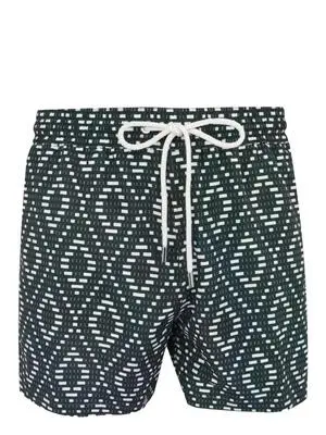 Frescobol Carioca Rio Printed Swim Short - Green