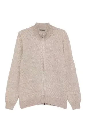 Corneliani Knitted Zip Cardigan - Neutrals
