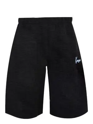 Kenzo Logo-embroidered Shorts - Black