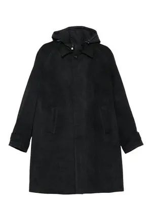Corneliani Hooded Coat With Pocket Detail - Grey