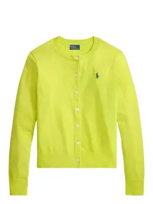 Polo Ralph Lauren Logo-embroidered Crew-neck Cardigan - Green