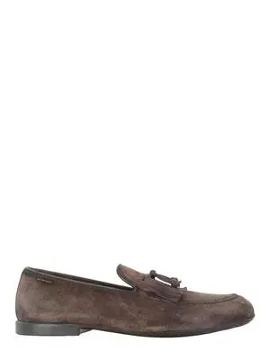 ALEXANDER HOTTO Tassel-detail Suede Loafers - Brown