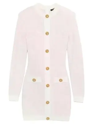 Balmain Buttoned Mini Dress - Pink