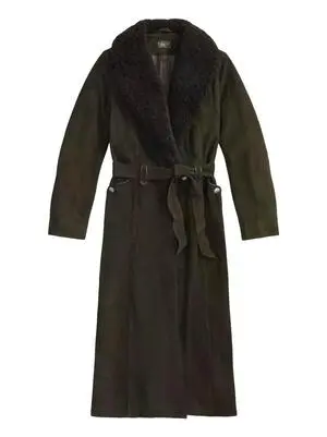 Ralph Lauren Belted Suede Coat - Brown