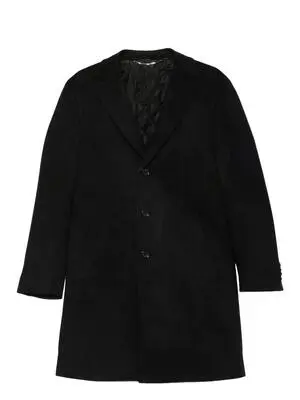 Canali Buttoned Coat - Black