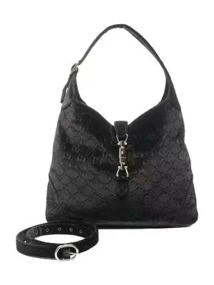 Gucci 2016-2025 Velvet Shoulder Bag - Black